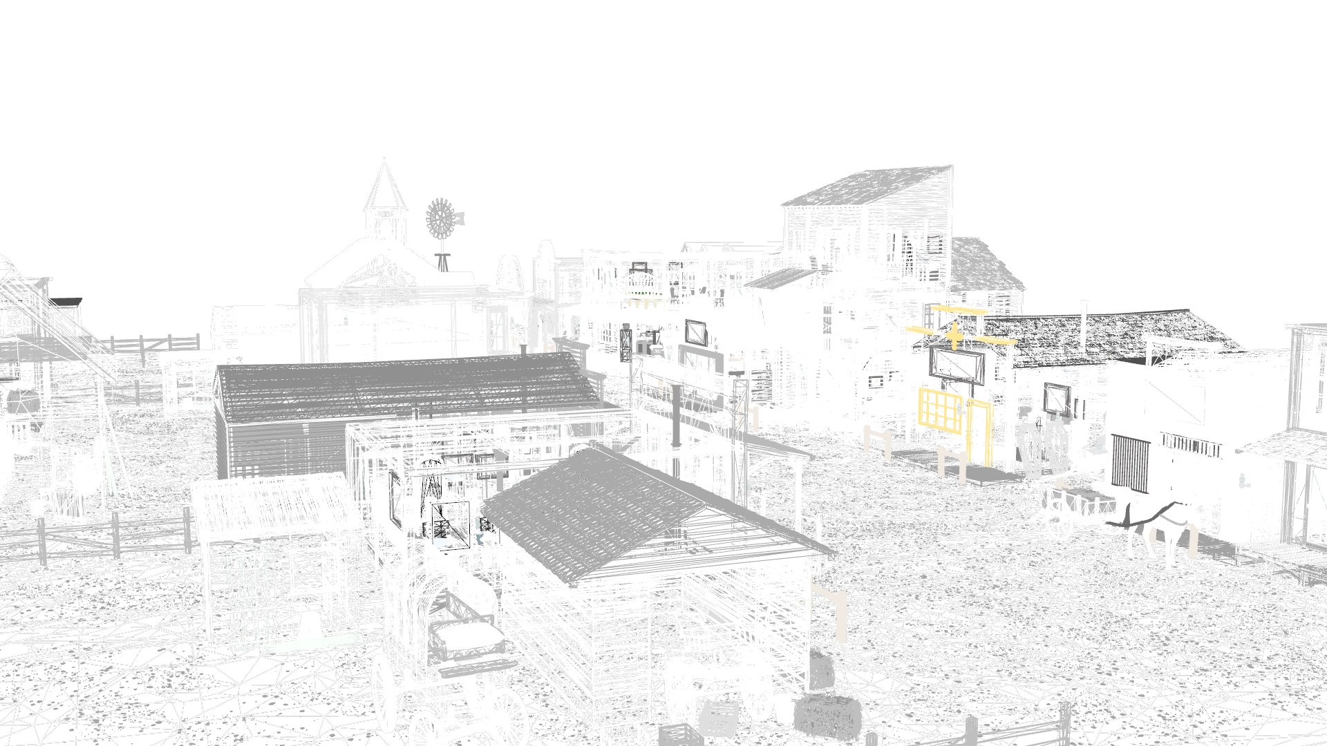 Wild West Main Street Model - TurboSquid 1967733