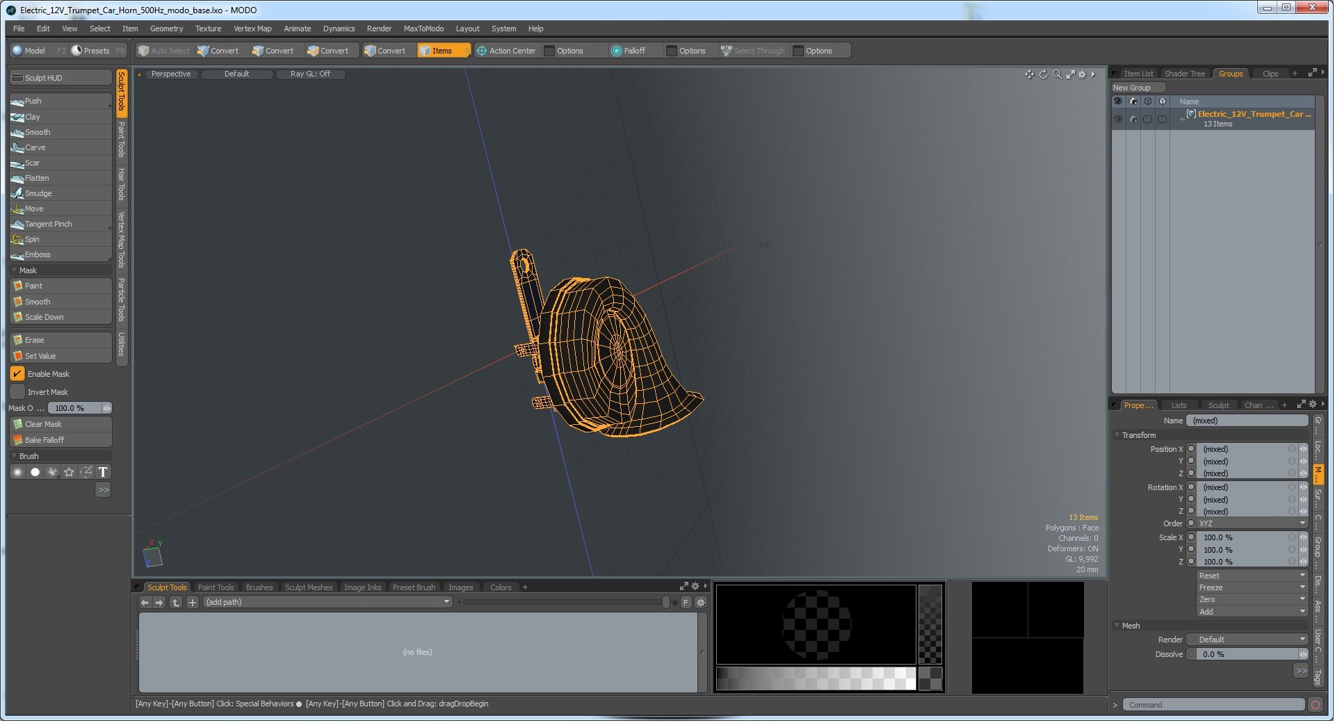 Electric 12v Trumpet Car 3D Model - TurboSquid 1627768
