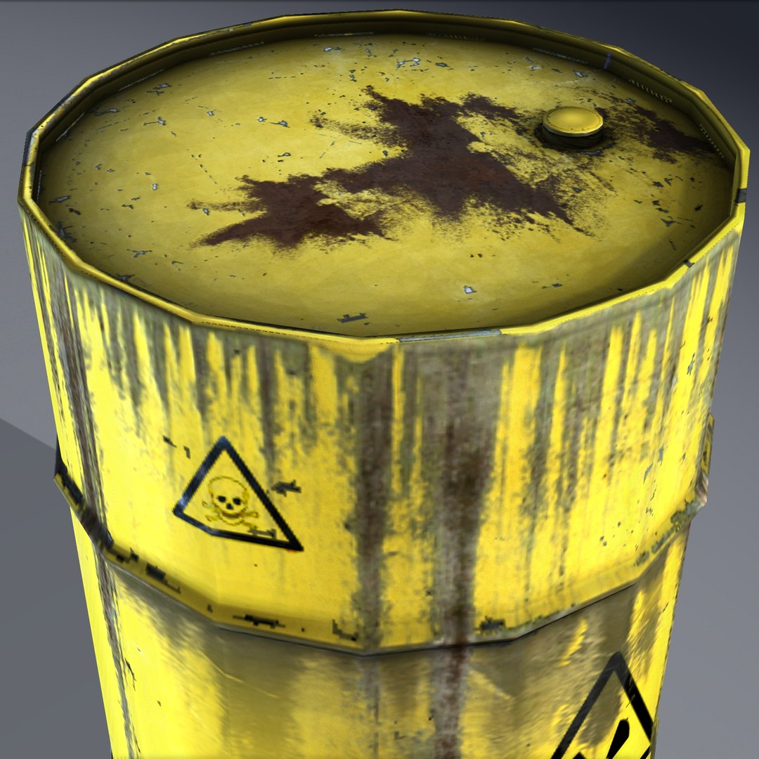 3d Industrial Barrel Radioactive