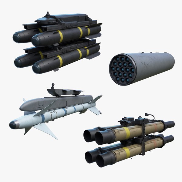 3D Helicopter Nato Weapons Set Low-Poly - TurboSquid 2003662