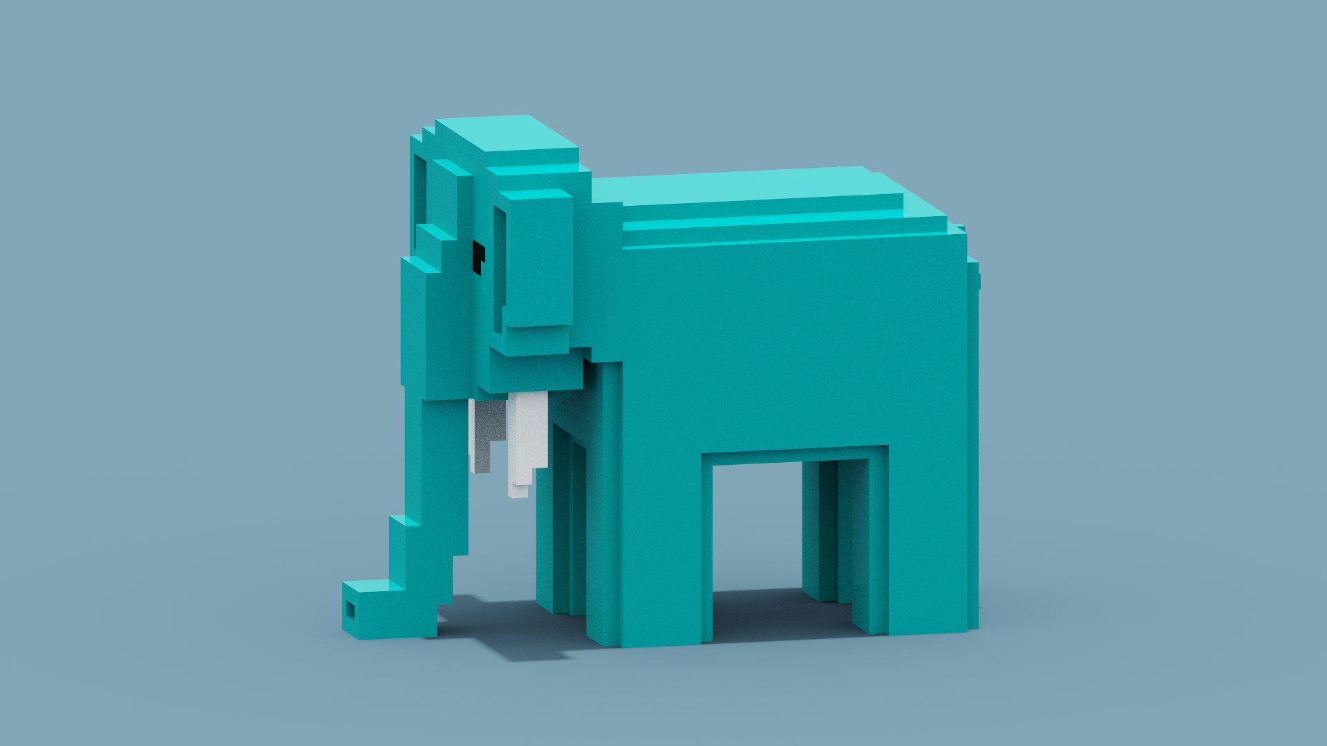 Voxel Elephant 3D Model - TurboSquid 1911748