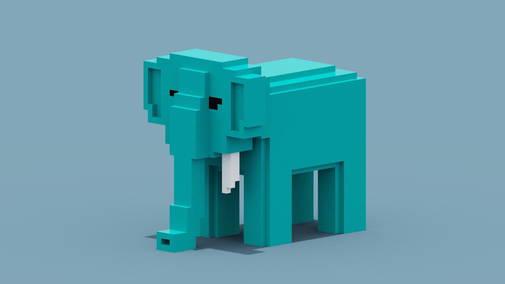 Voxel Elephant 3D Model - TurboSquid 1911748