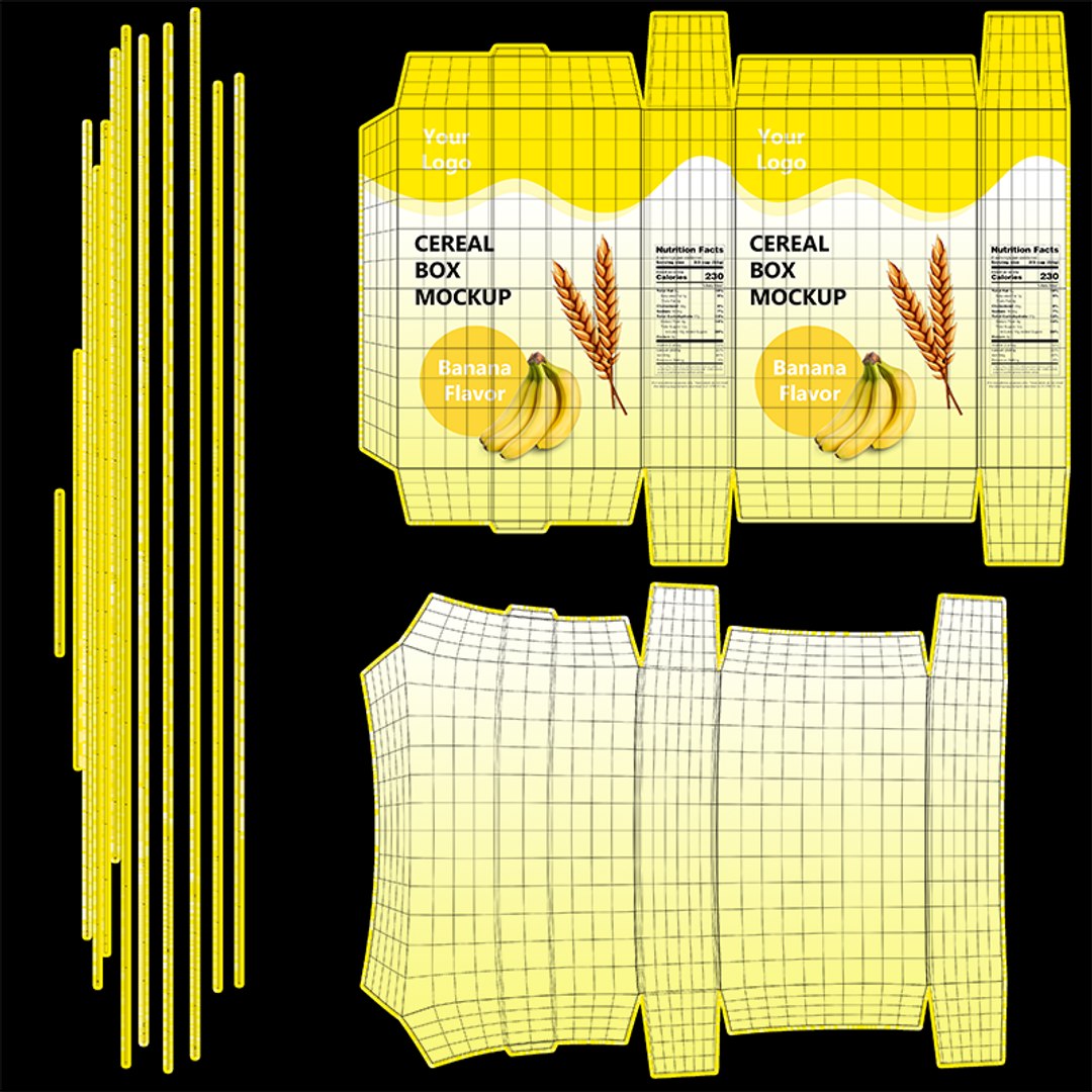 3D Banana Cereal Box Model - TurboSquid 2267398
