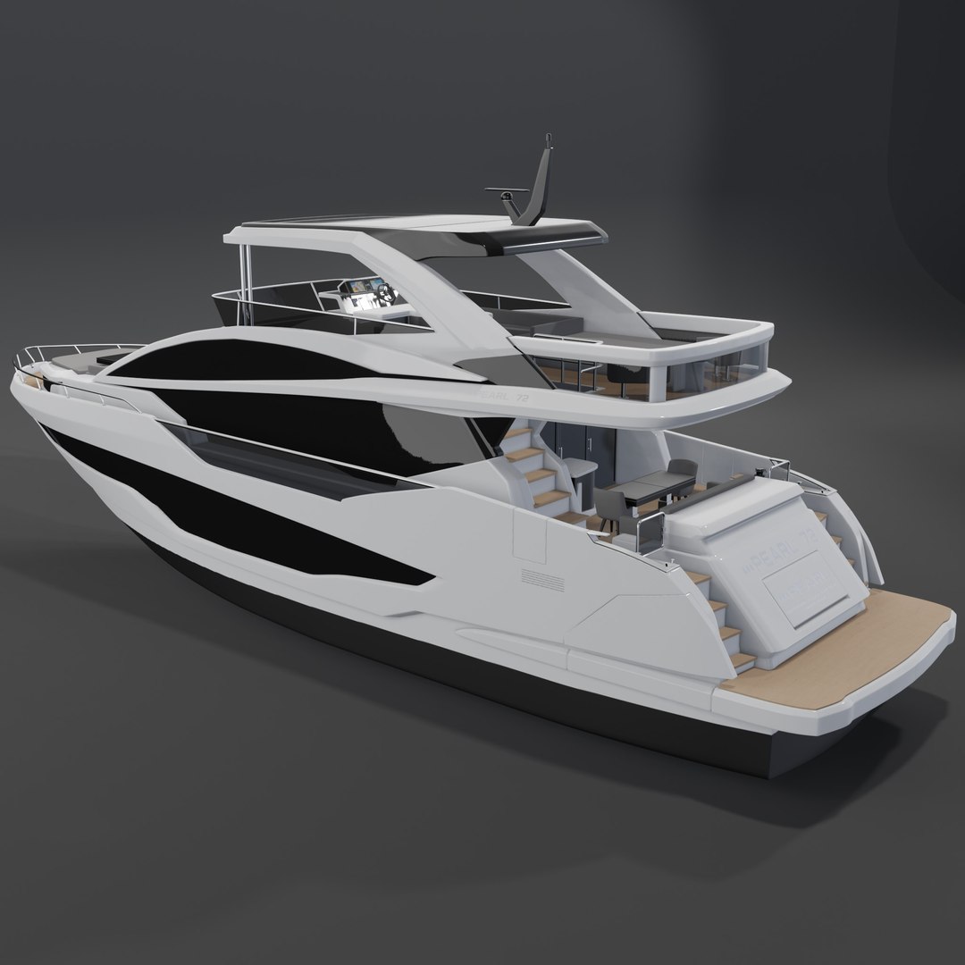 Pearl 72 Luxury Motor Yacht 3D 3D - TurboSquid 2260056