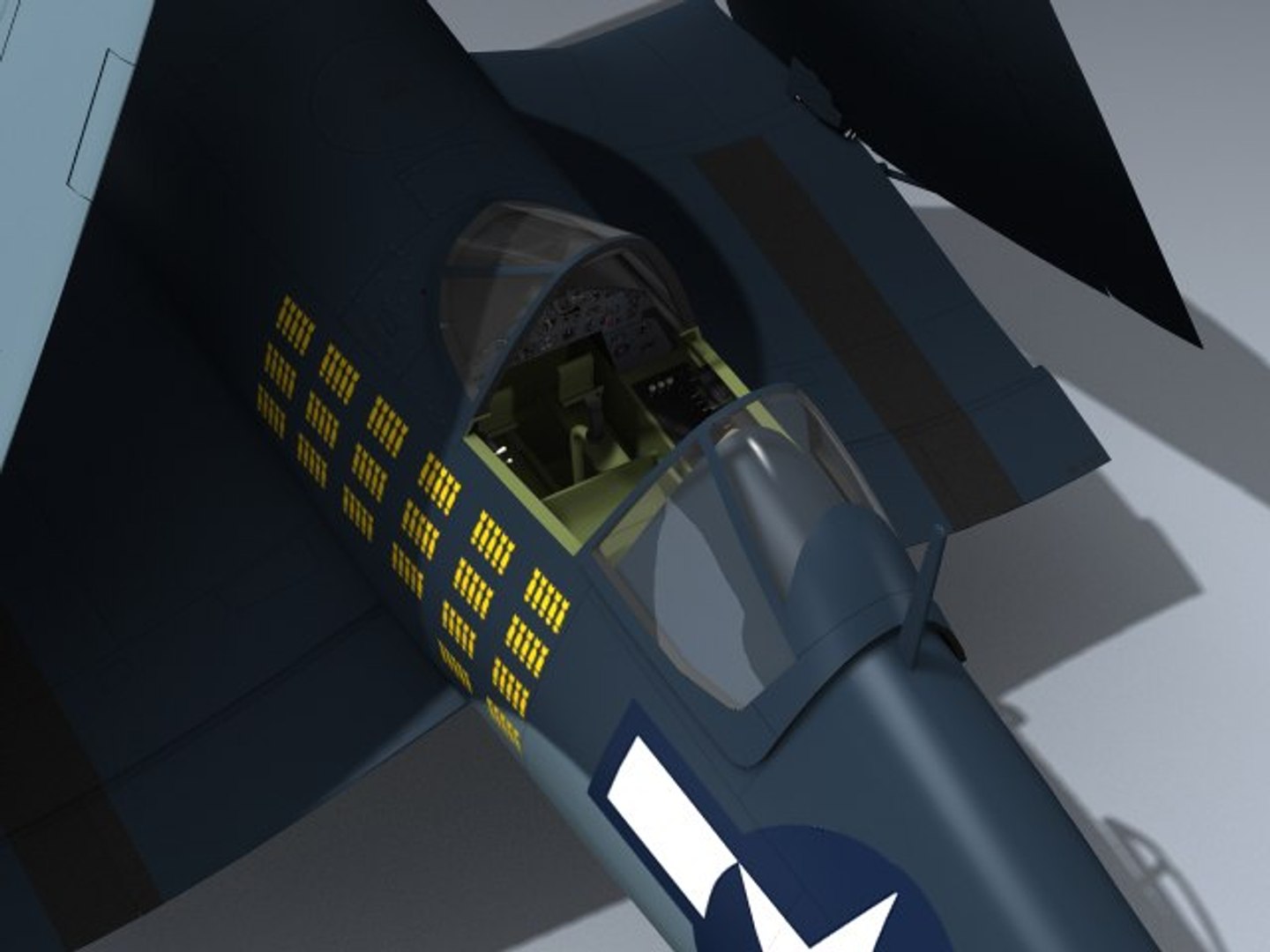Wwii F4u-1a Corsair Vmf-111 3d Model