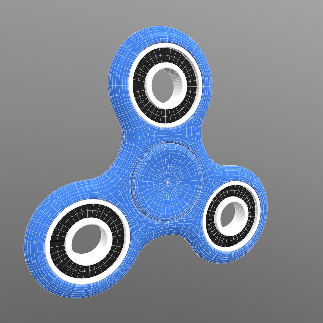 3D Blue Fidget Spinner - TurboSquid 1879447