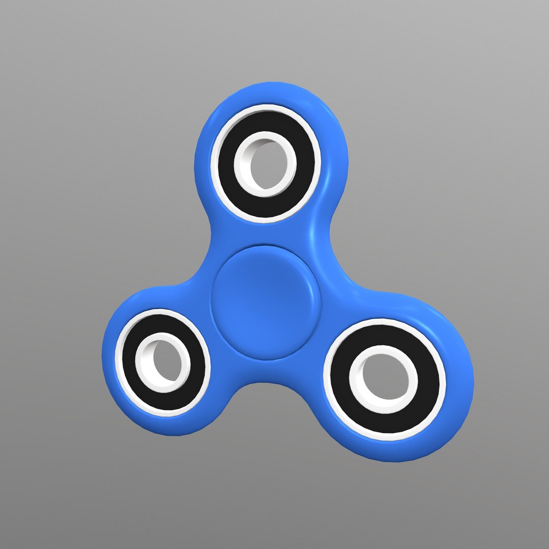 3D Blue Fidget Spinner - TurboSquid 1879447