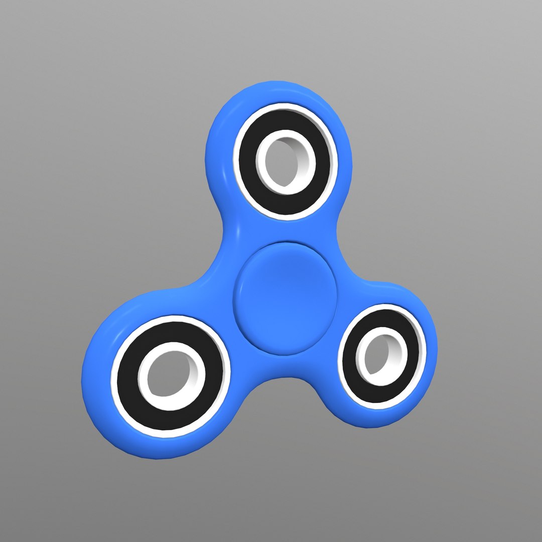 3D Blue Fidget Spinner - TurboSquid 1879447