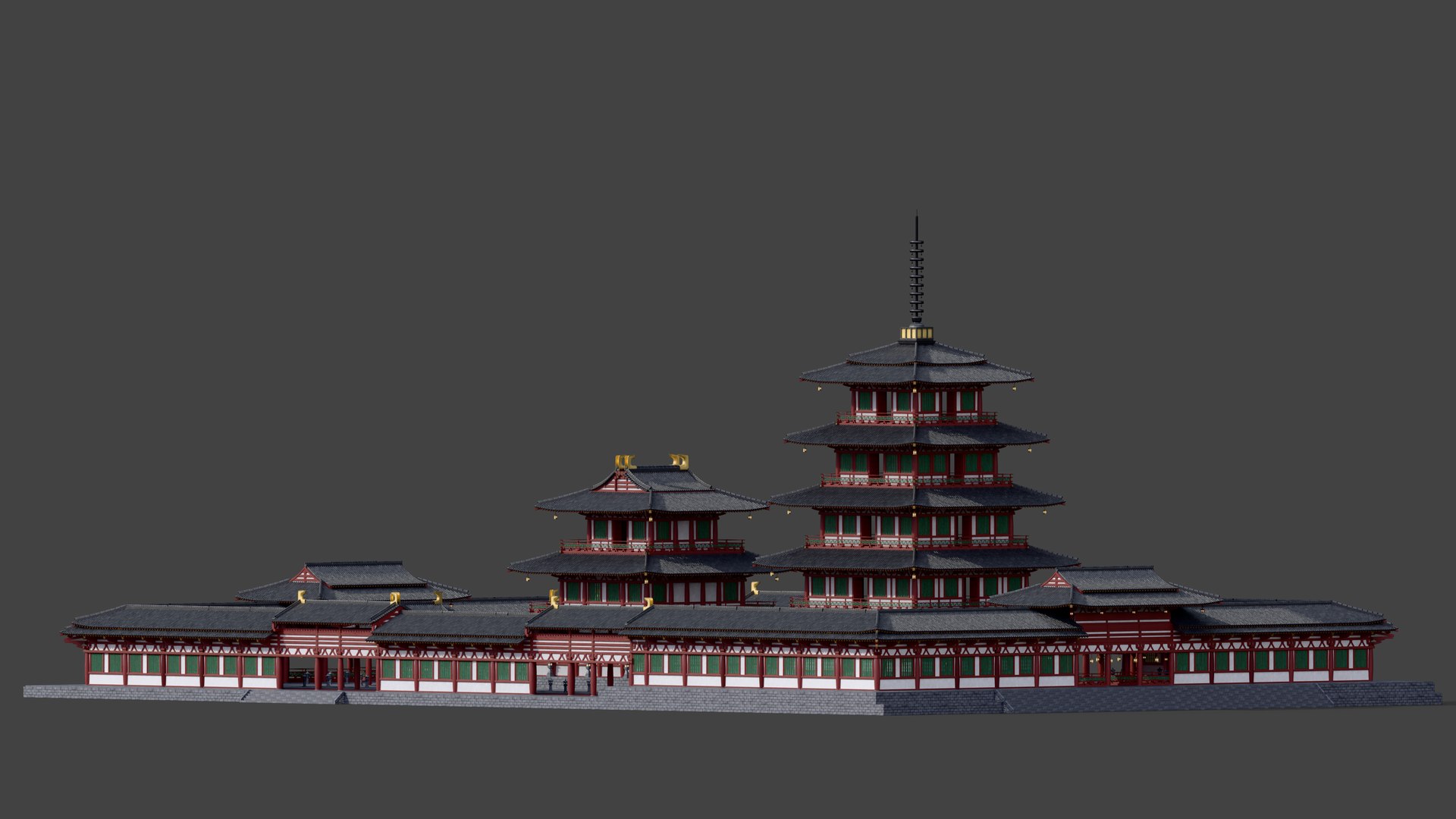 Modular Japanese Temple Kit 3D Model - TurboSquid 2327094
