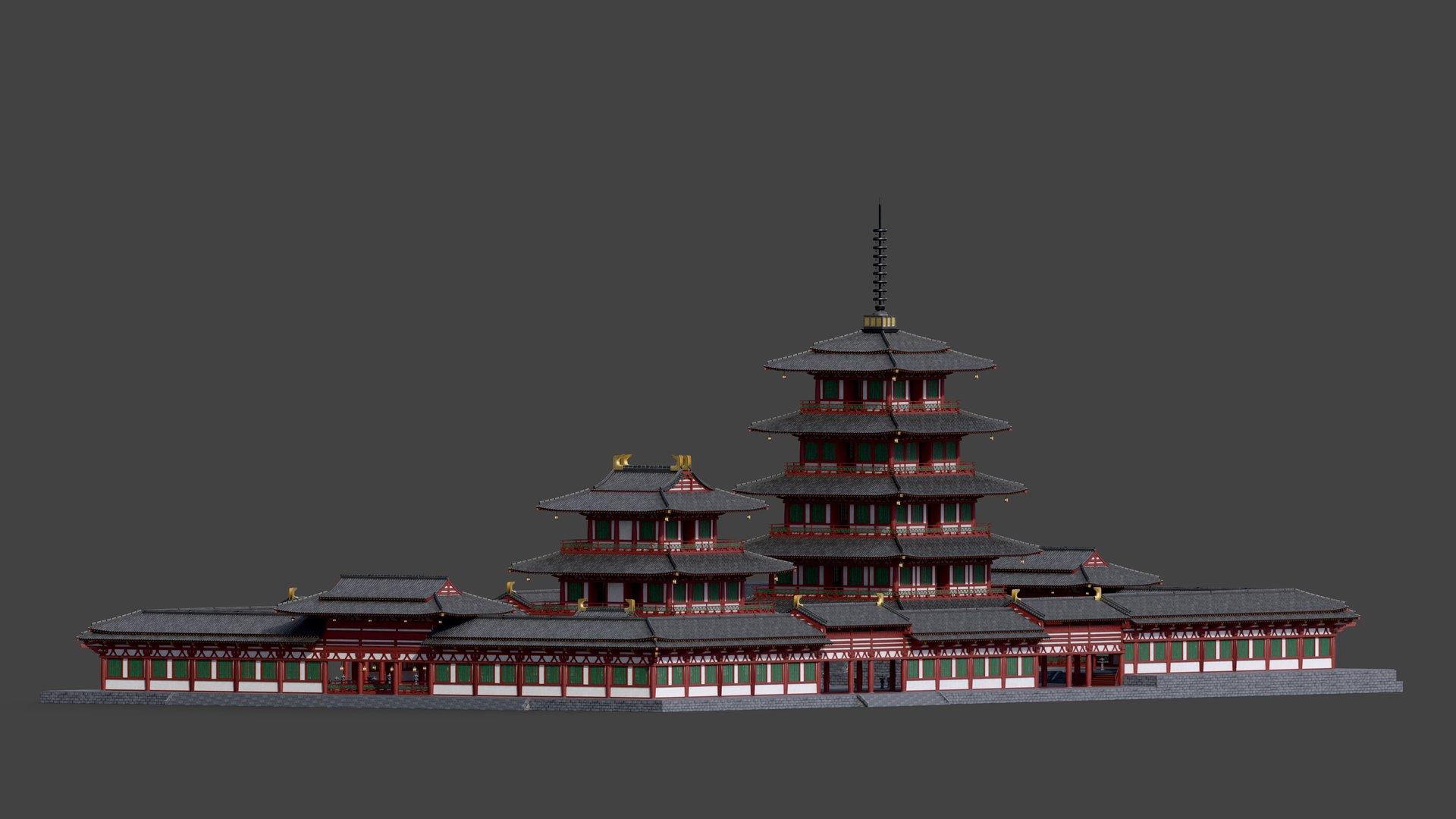 Modular Japanese Temple Kit 3D Model - TurboSquid 2327094