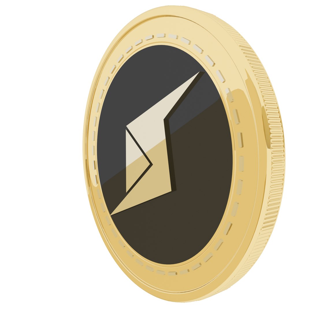 3D model BOLT Cryptocurrency Gold Coin - TurboSquid 1783313