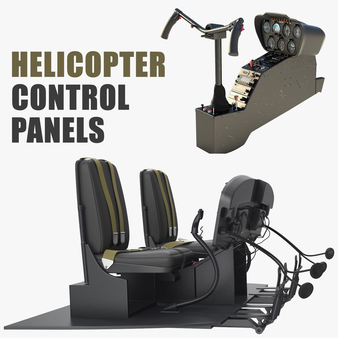 Helicopter Control Panels 3D Model - TurboSquid 1240838