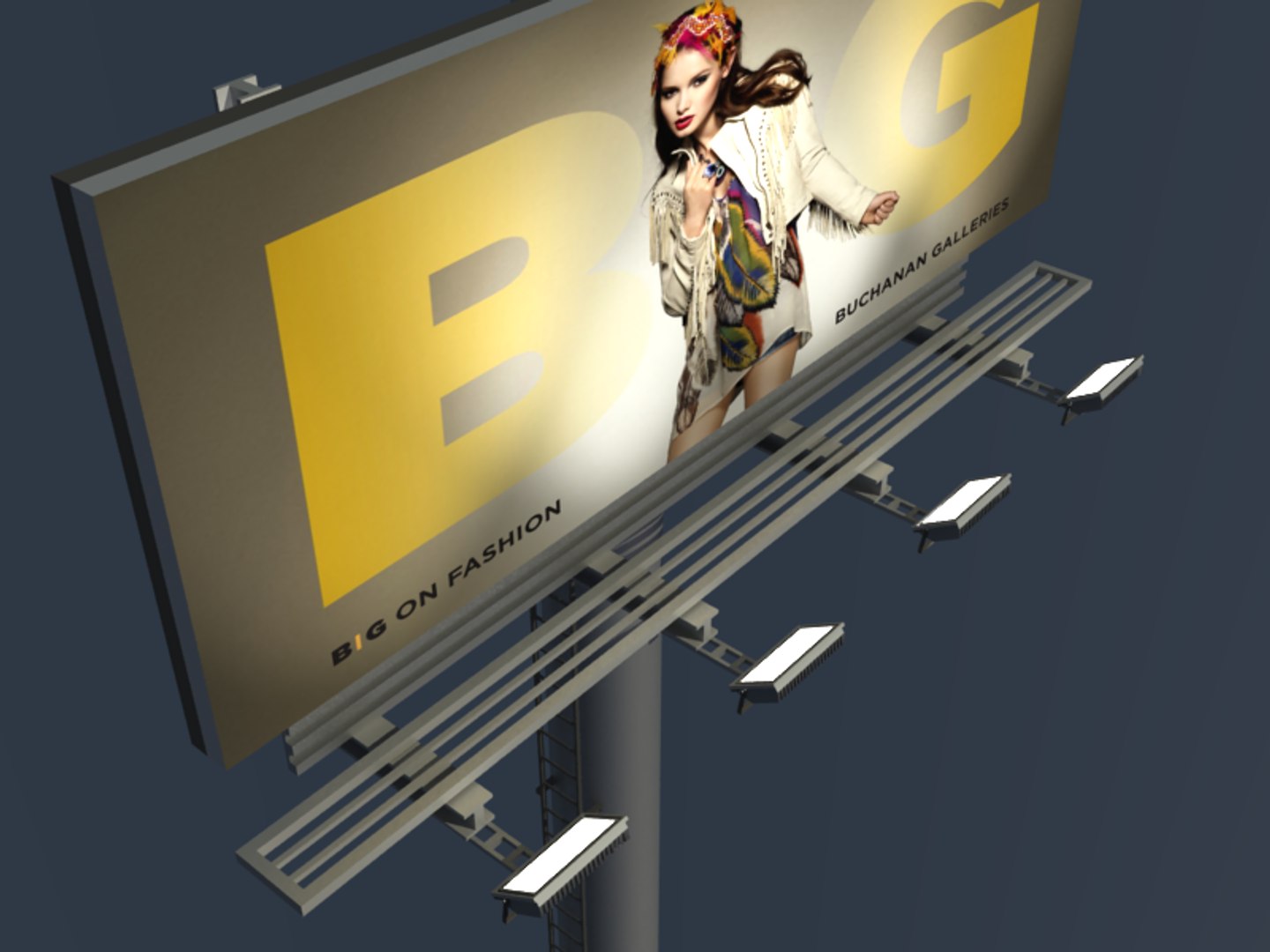 64 Sheet Billboard Advertisement 3d Model