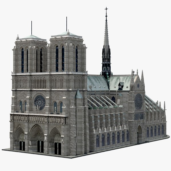 3d notre dame paris cathedral model