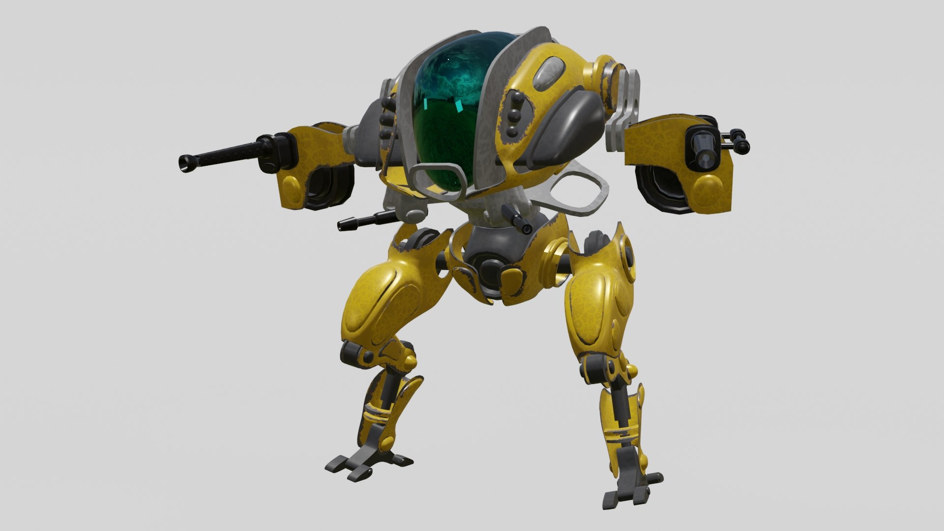 3D Mech Juggernaut yellow - TurboSquid 2042194
