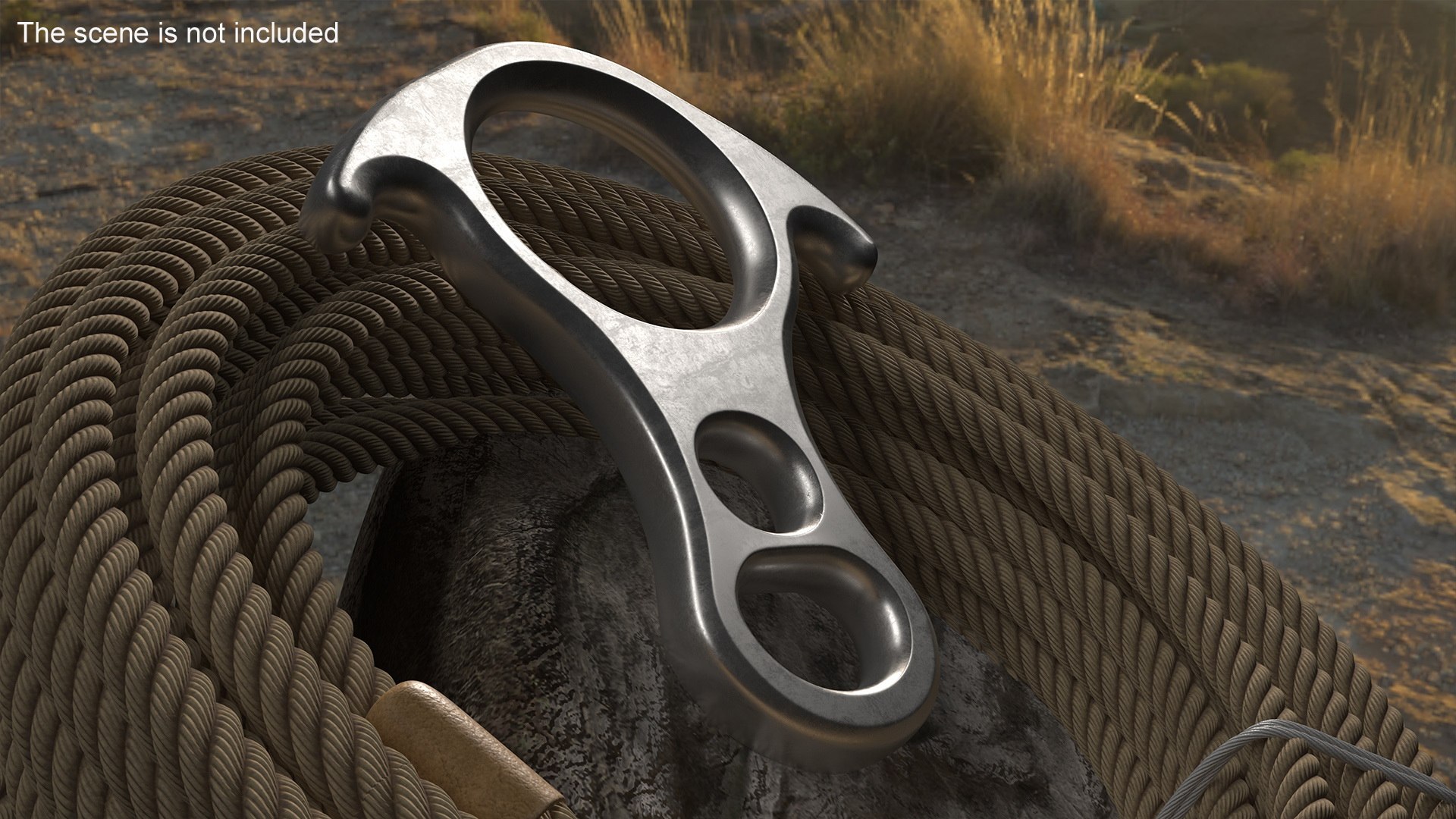 3D Stainless Steel Rescue Figure Eight Belay - TurboSquid 2191639