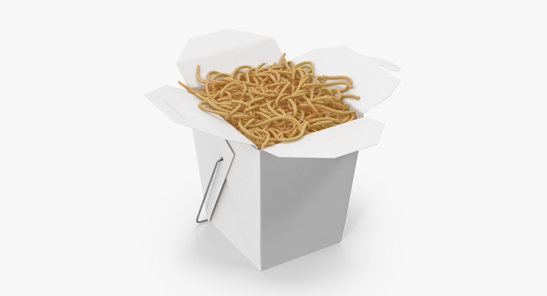 3d Model Chinese Takeout Box Open