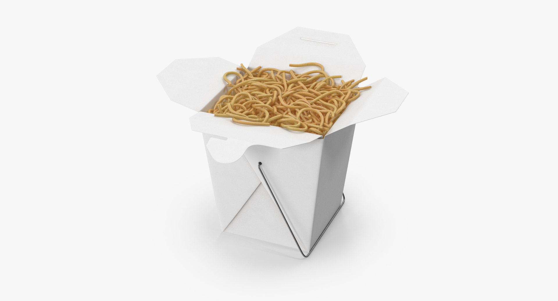 3d Model Chinese Takeout Box Open