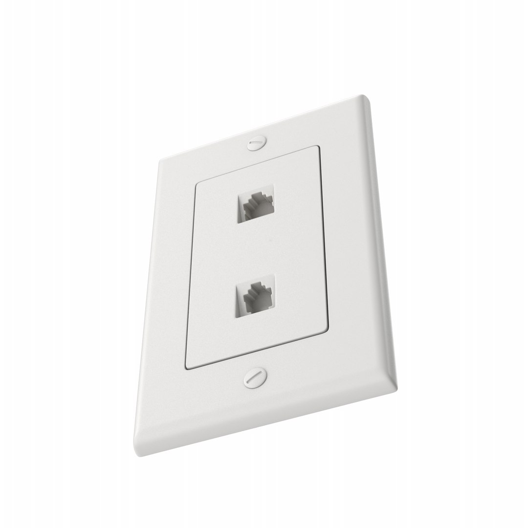 3D Ethernet And Phone Socket Model - TurboSquid 1858658