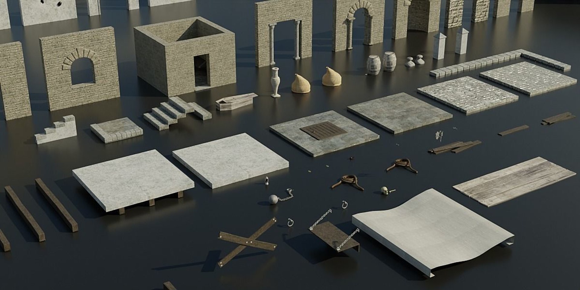 3D Dungeon - Asset Pack - Blender And FBX Model - TurboSquid 1728672