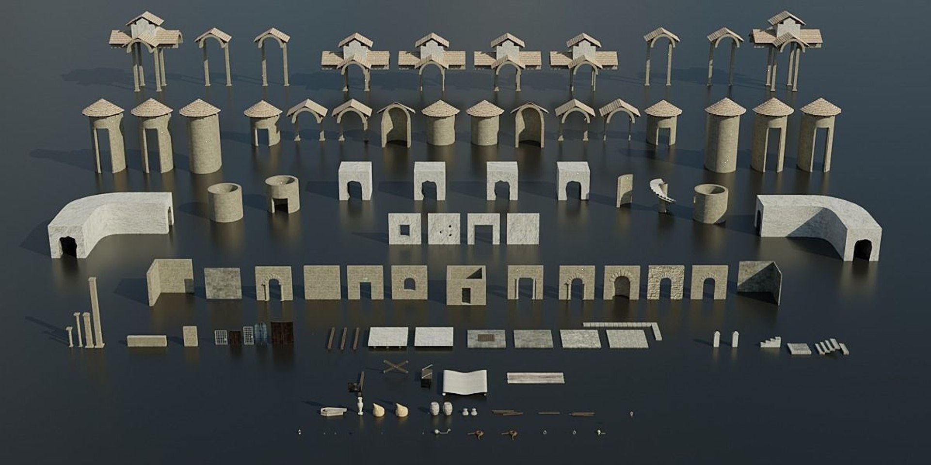 3D Dungeon - Asset Pack - Blender And FBX Model - TurboSquid 1728672