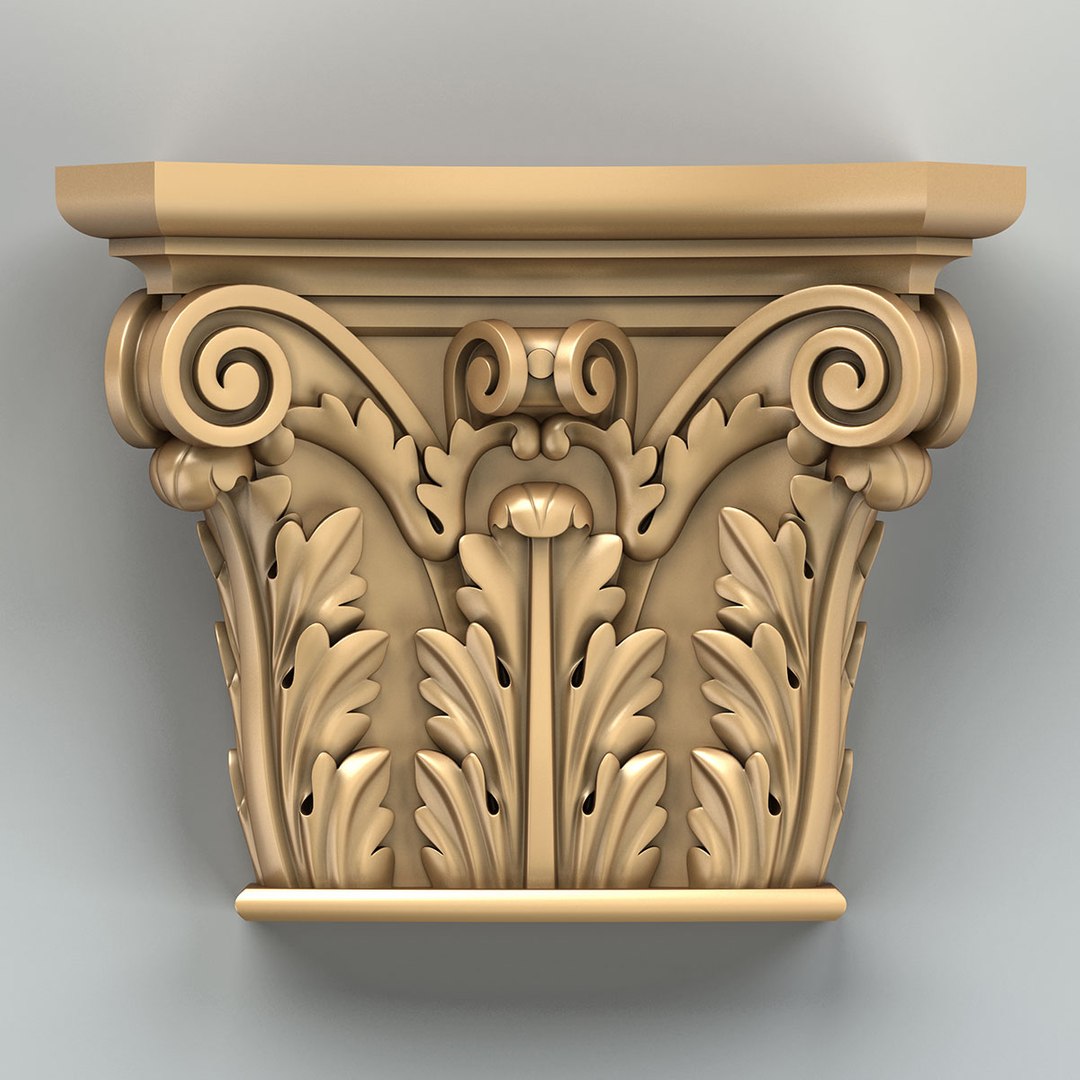 3D Carved Column Capital - TurboSquid 1283869