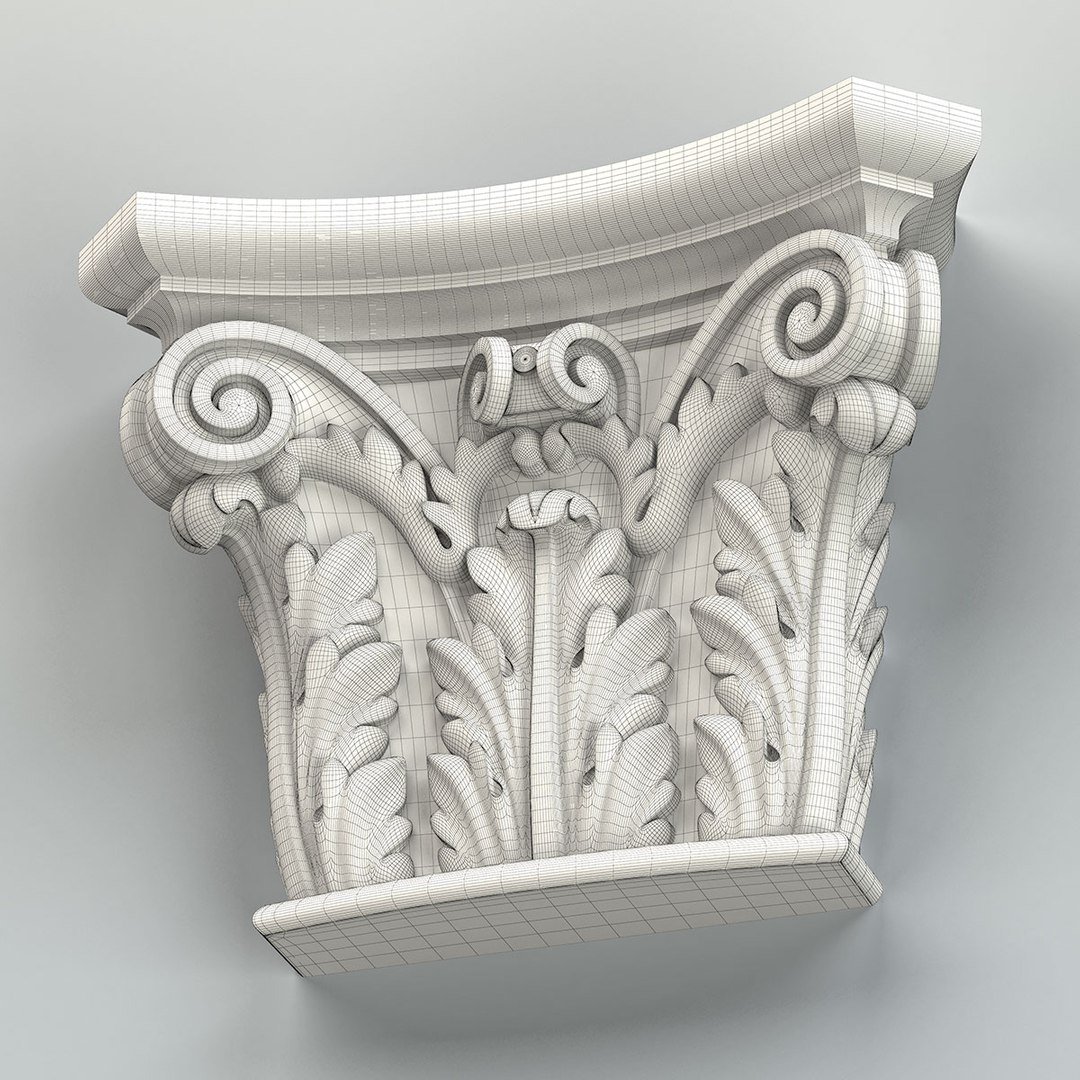 3D Carved Column Capital - TurboSquid 1283869