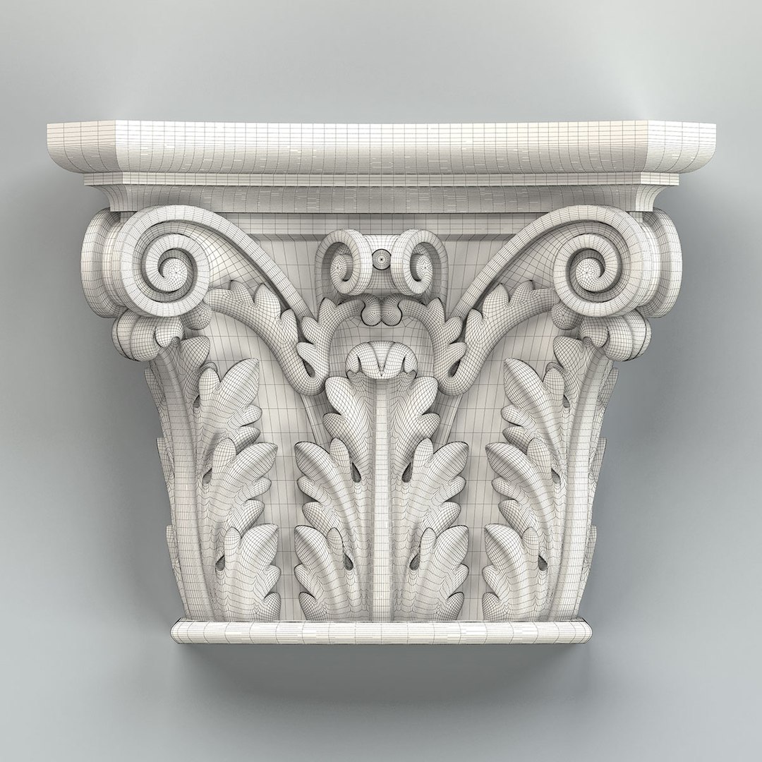 3D Carved Column Capital - TurboSquid 1283869