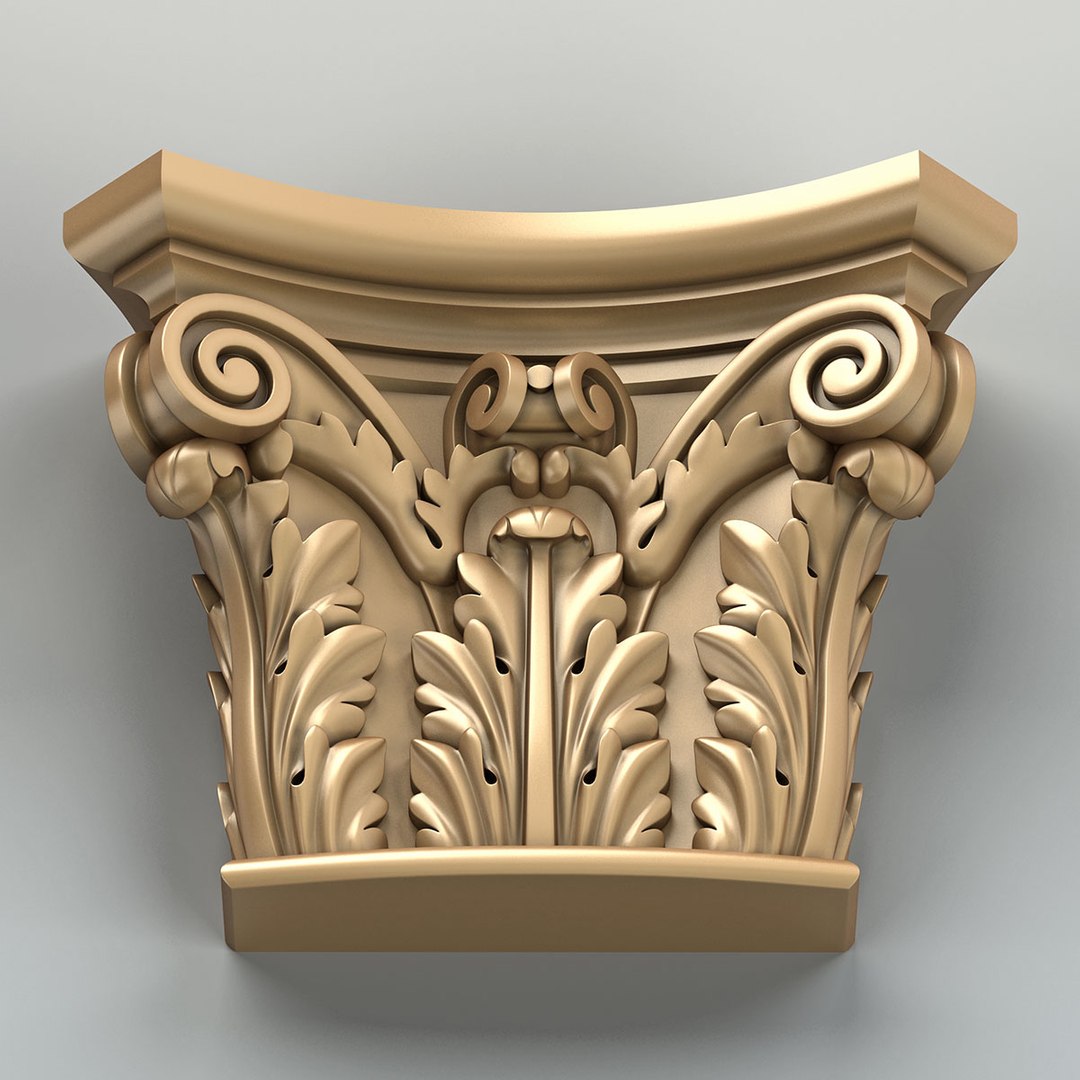 3D Carved Column Capital - TurboSquid 1283869