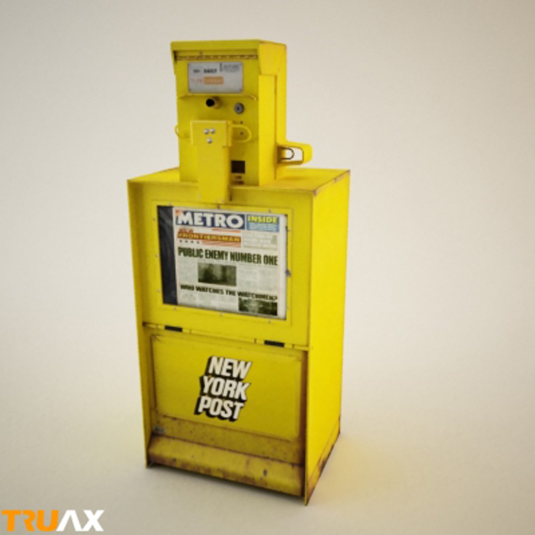 3dsmax newspaper machine