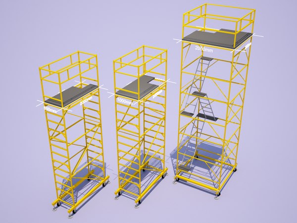 3d scaffolding 2x2m model