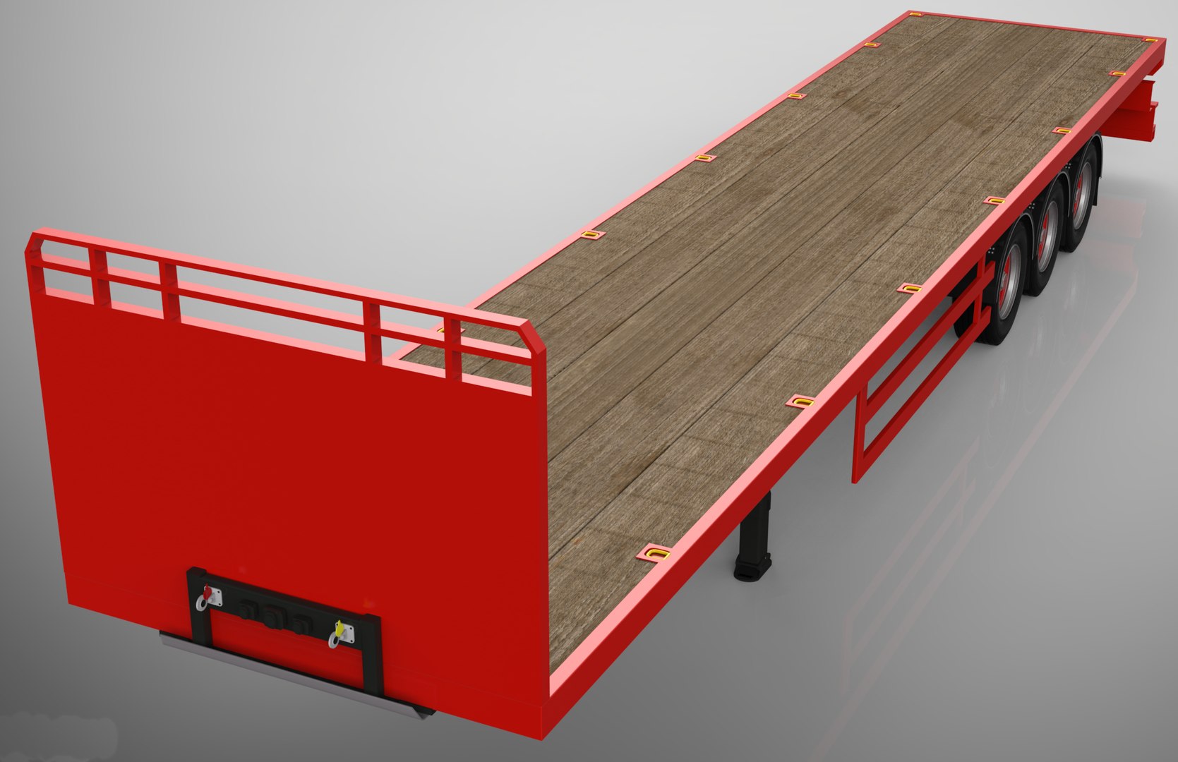 3D Model Sdc Flatbed Trailer - TurboSquid 1334022