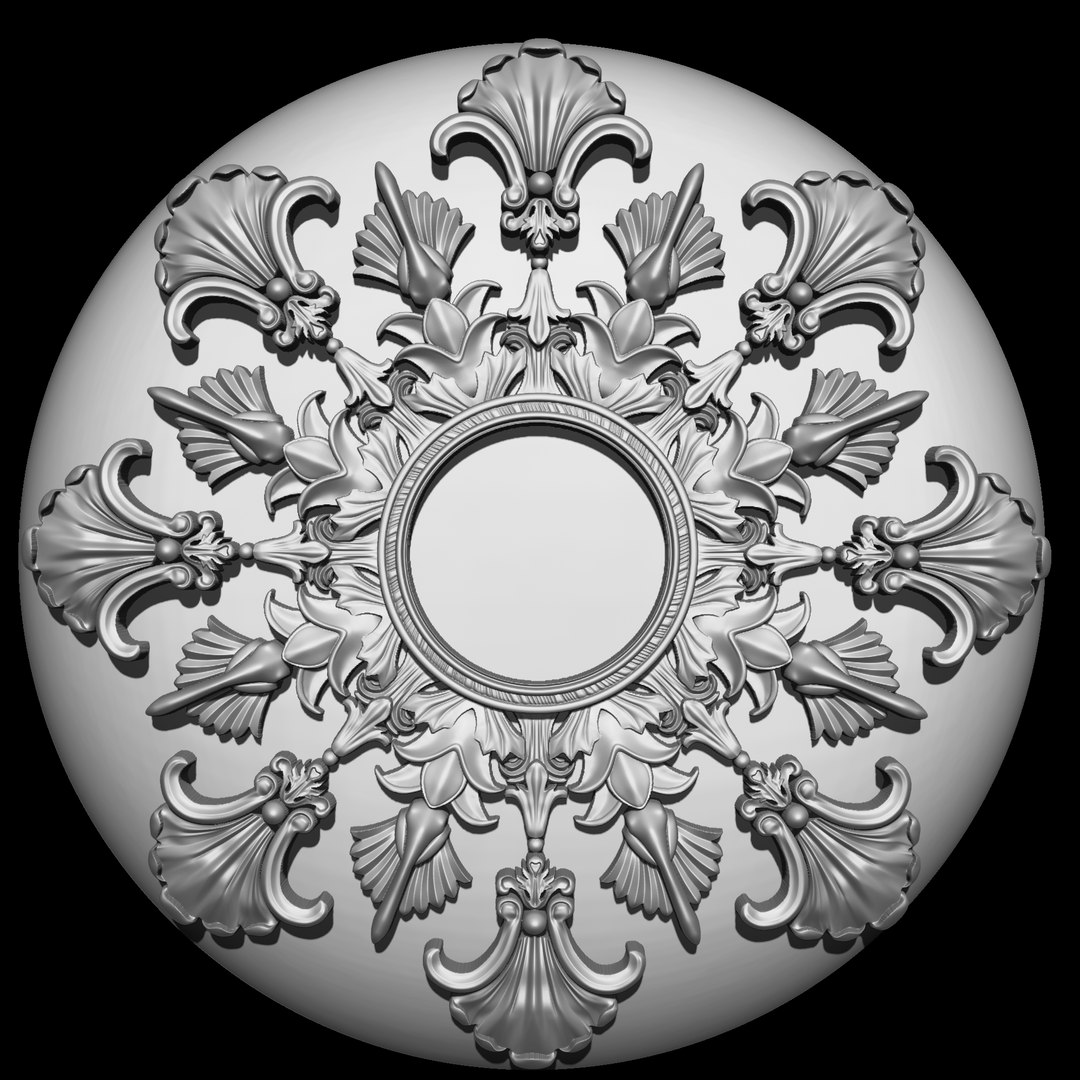 8 Ornament Circular 3Dmodel Brush Alpha 3D Model 3D Model 3D Model ...