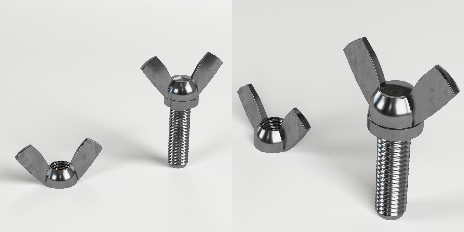 Wing Nut Screw 3D - TurboSquid 1374138