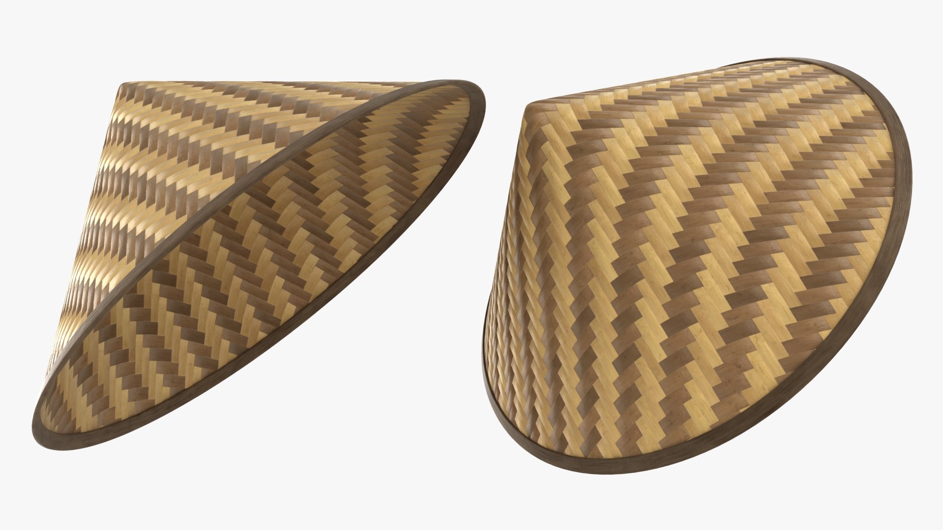 Bamboo Hat Collection Model - TurboSquid 1921370