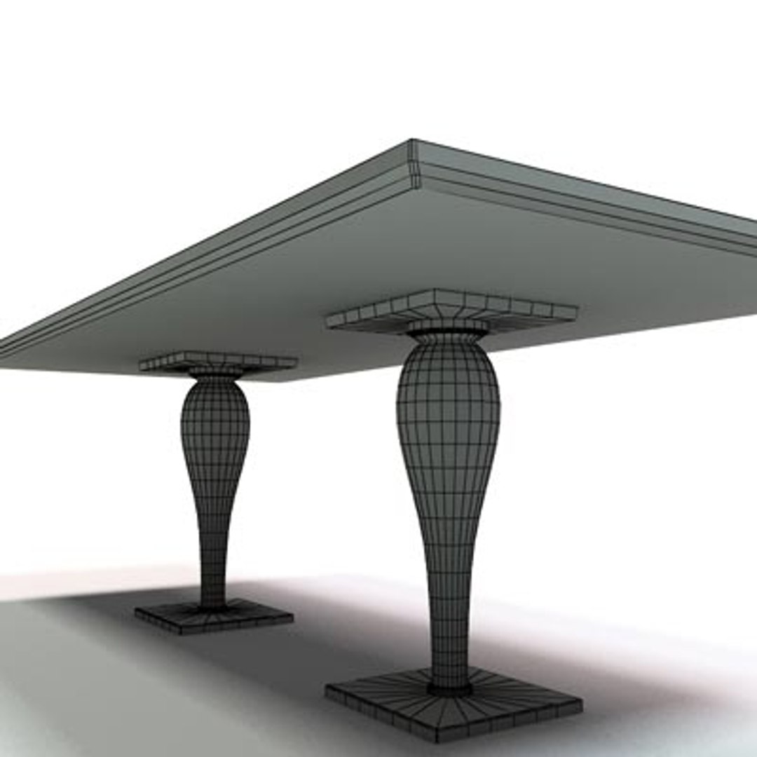 Modern Wooden Table 3d Model