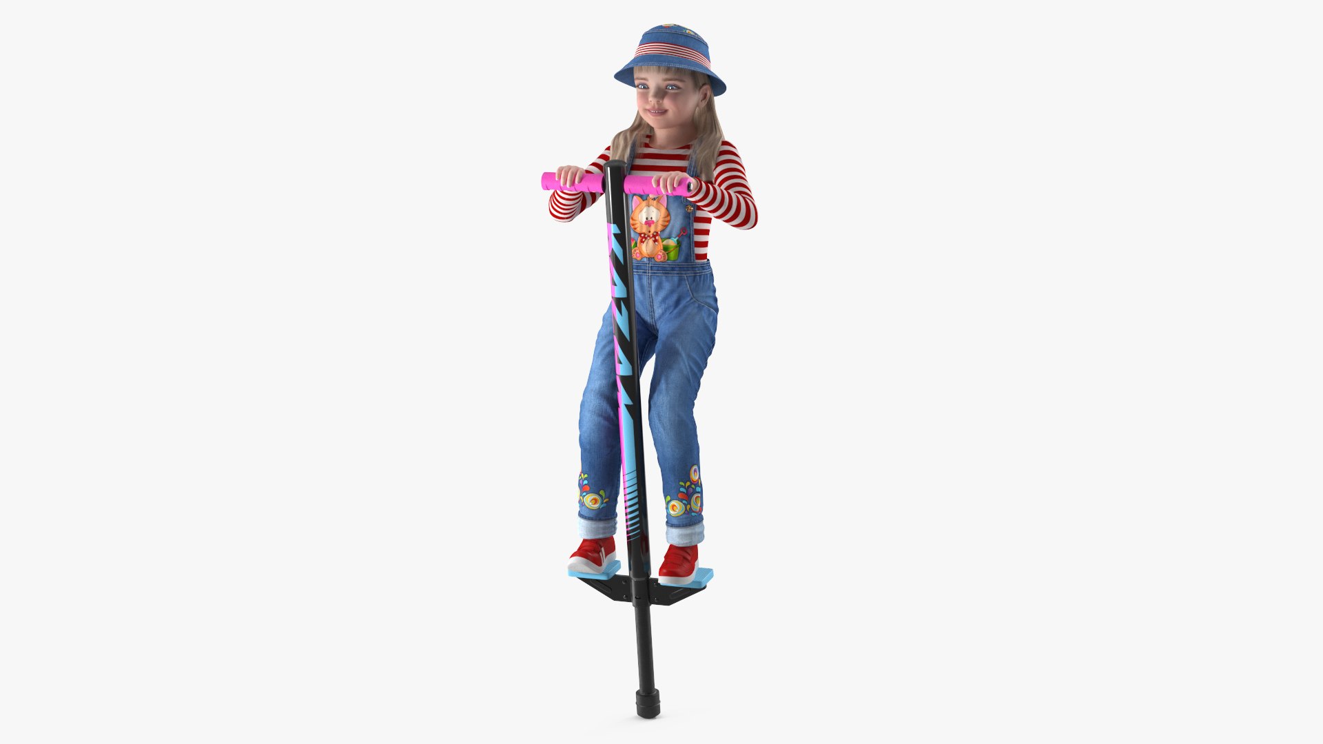 Girl On Pogo Stick 3D - TurboSquid 2368833