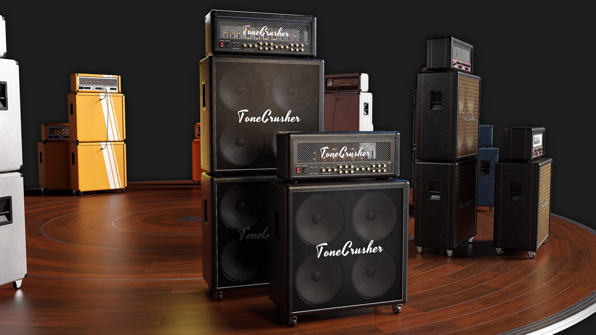 Guitar Amplifiers - 3D Asset Pack 3D Model - TurboSquid 2220787