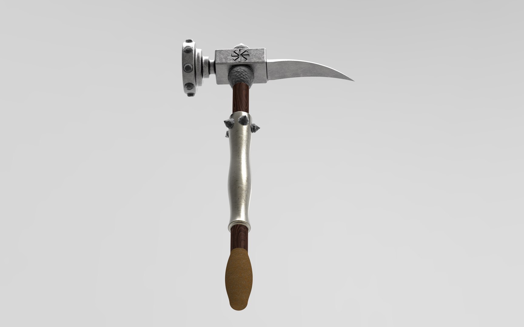 3d Model Of Spiked Hammer S