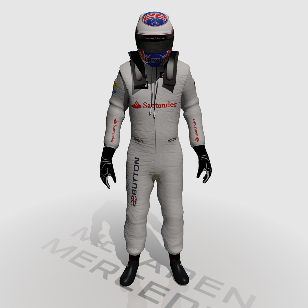 Formula Jenson Button 2014 3d Obj