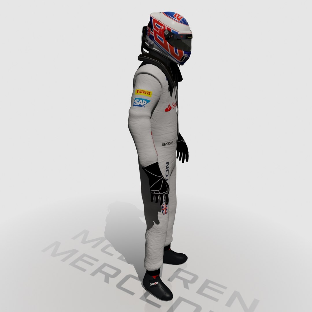 Formula Jenson Button 2014 3d Obj