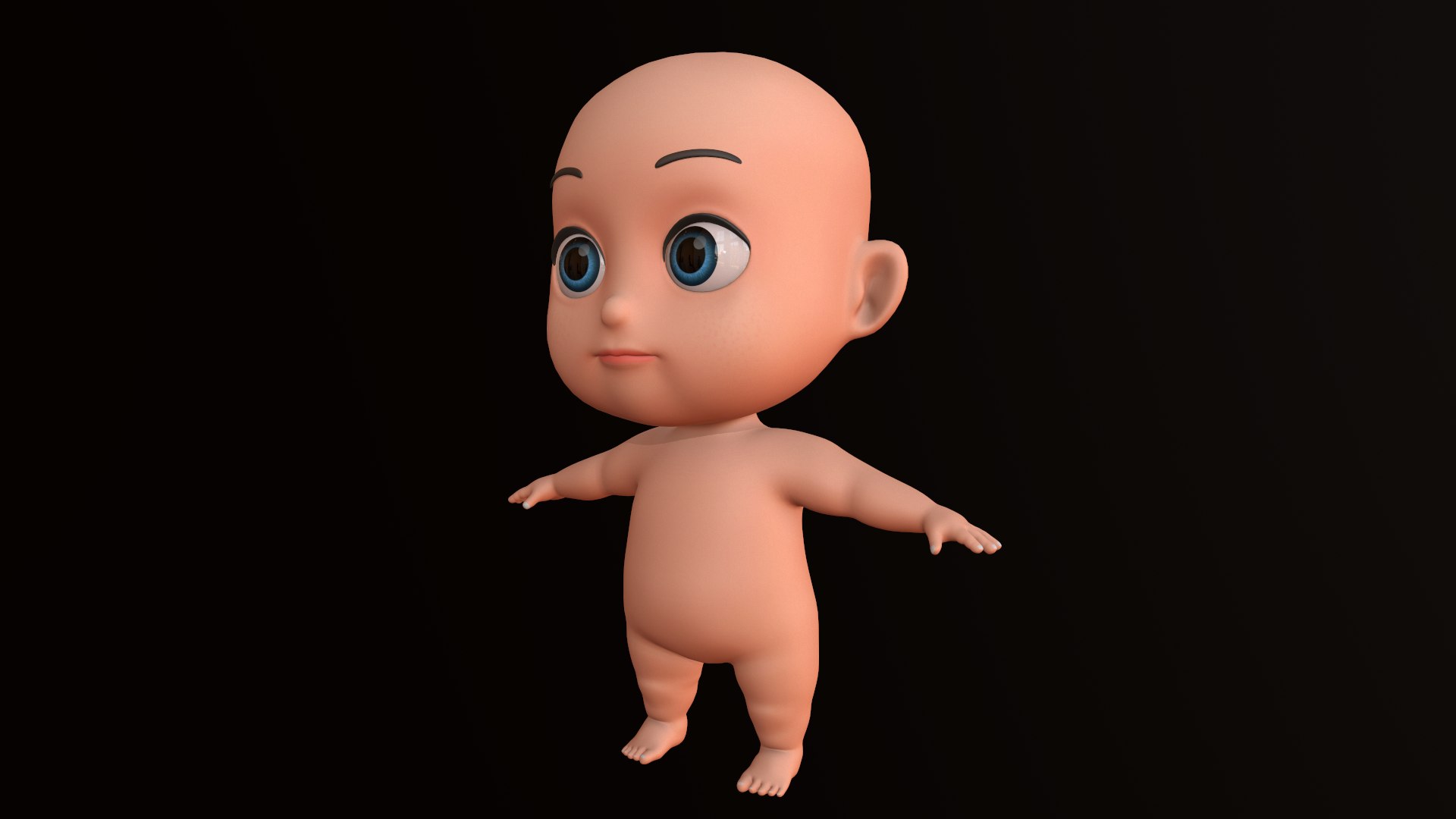 3D Model Base Baby Boy Rig - TurboSquid 1386988