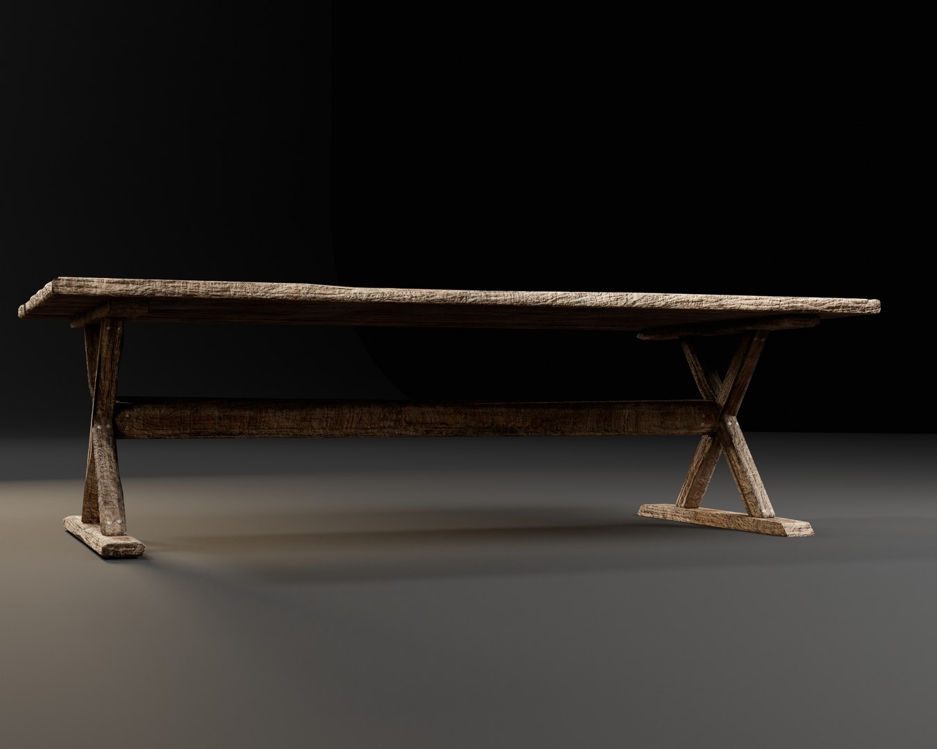 Medieval Dining Table 3D - TurboSquid 2355066