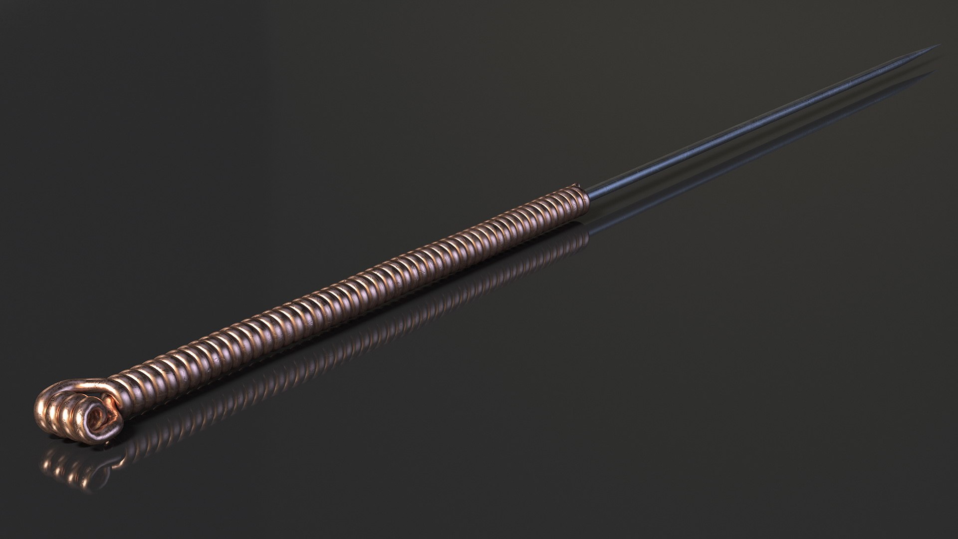 3D Middle Acupuncture Needle Gold Model - TurboSquid 2217934