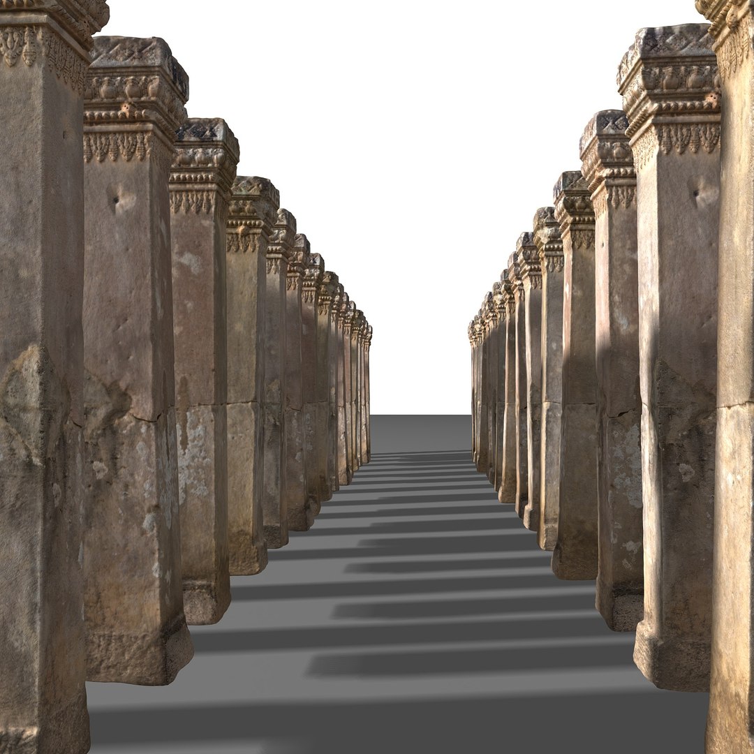 3D Ancient Column Cambodia Model - TurboSquid 2278945