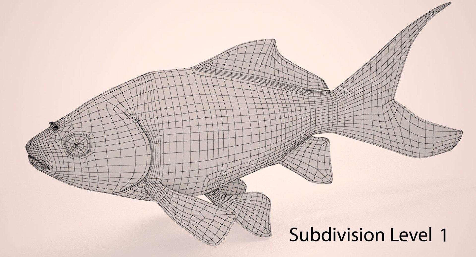 White Golden Fish 3ds