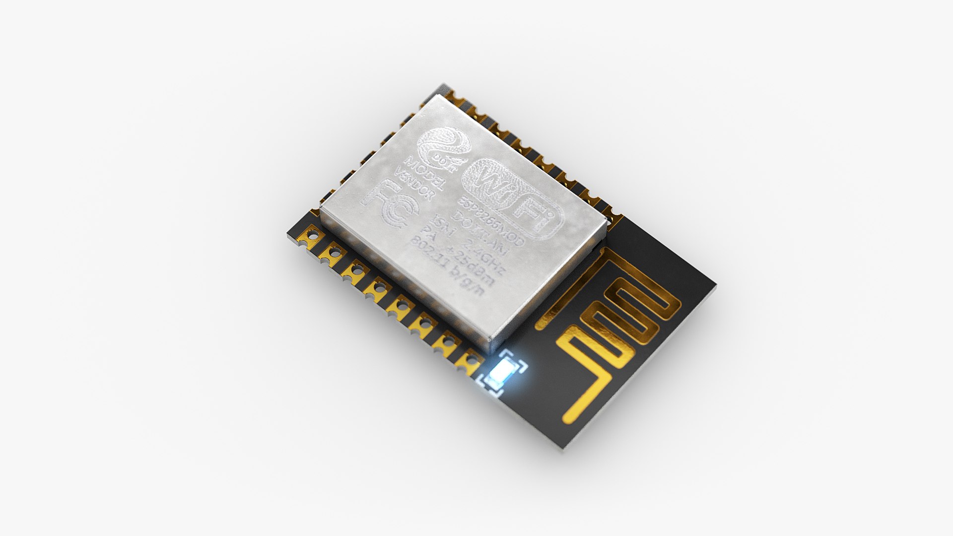 3D Esp12 Microcontroller Electronics Model - TurboSquid 1621365