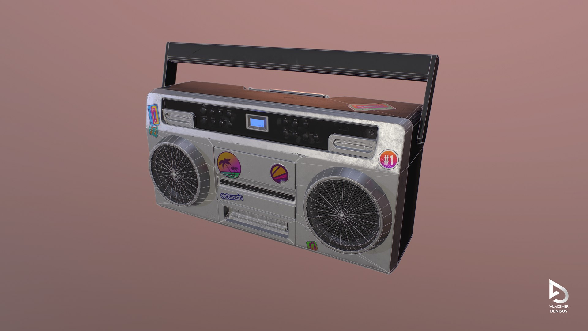 Low-poly Boombox 3D Model - TurboSquid 1714896