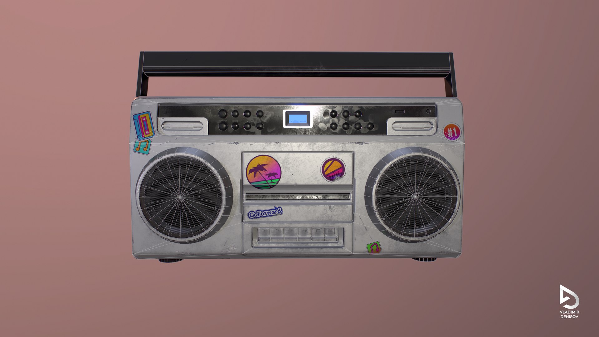 Low-poly Boombox 3D Model - TurboSquid 1714896
