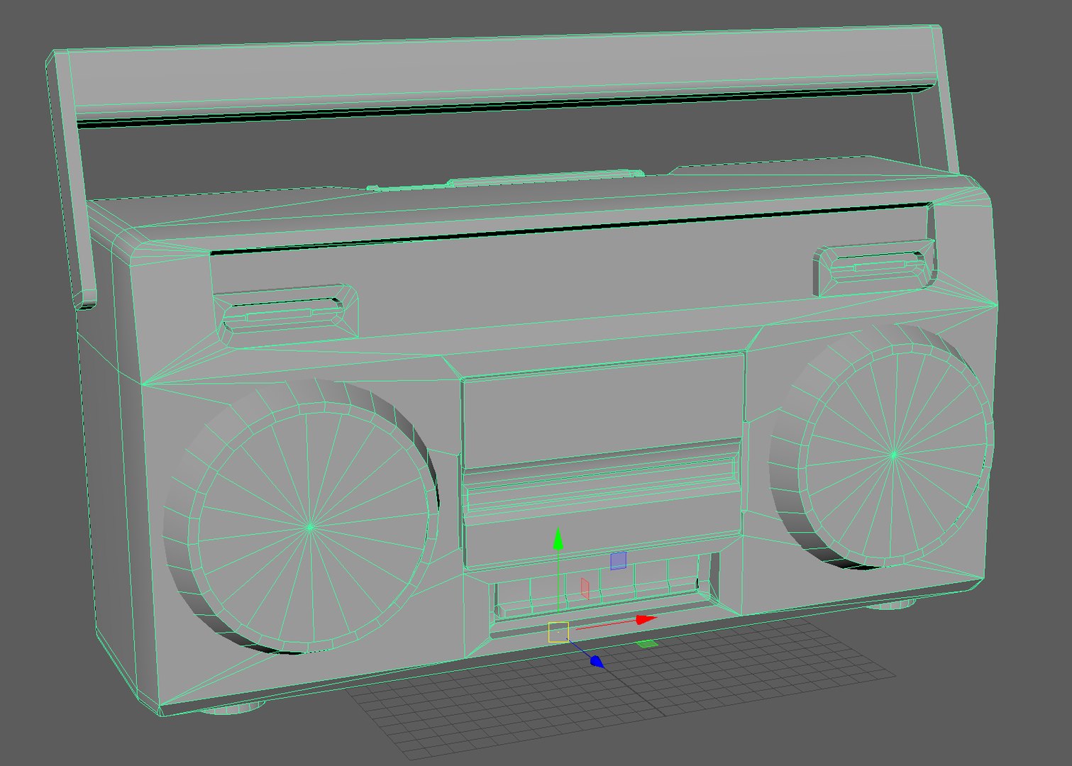 Low-poly Boombox 3D Model - TurboSquid 1714896